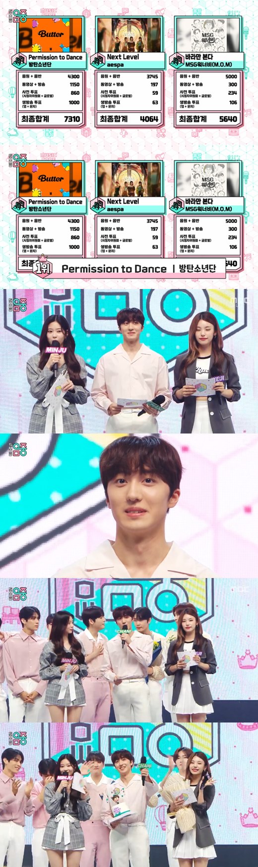 「BTS（防弾少年団）」、「aespa」＆「msg WANNABE」抜き1位…「音楽中心」チャニ（SF9）MC降板 | K-POP、韓国エンタメニュース、取材レポートならコレポ！