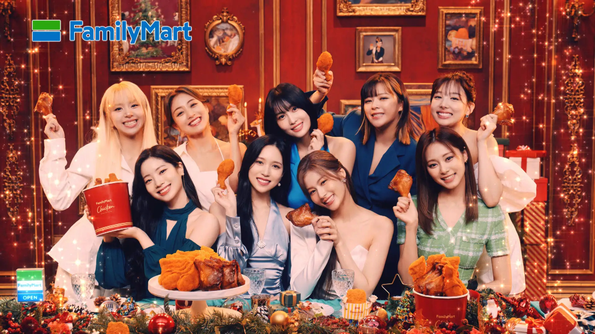 TWICEメンバーがファミマのチキンでクリスマスパーティー！新TVCM『ファミマ×TWICE クリスマスチキン』篇 公開 | K-POP、韓国エンタメニュース、取材レポートならコレポ！