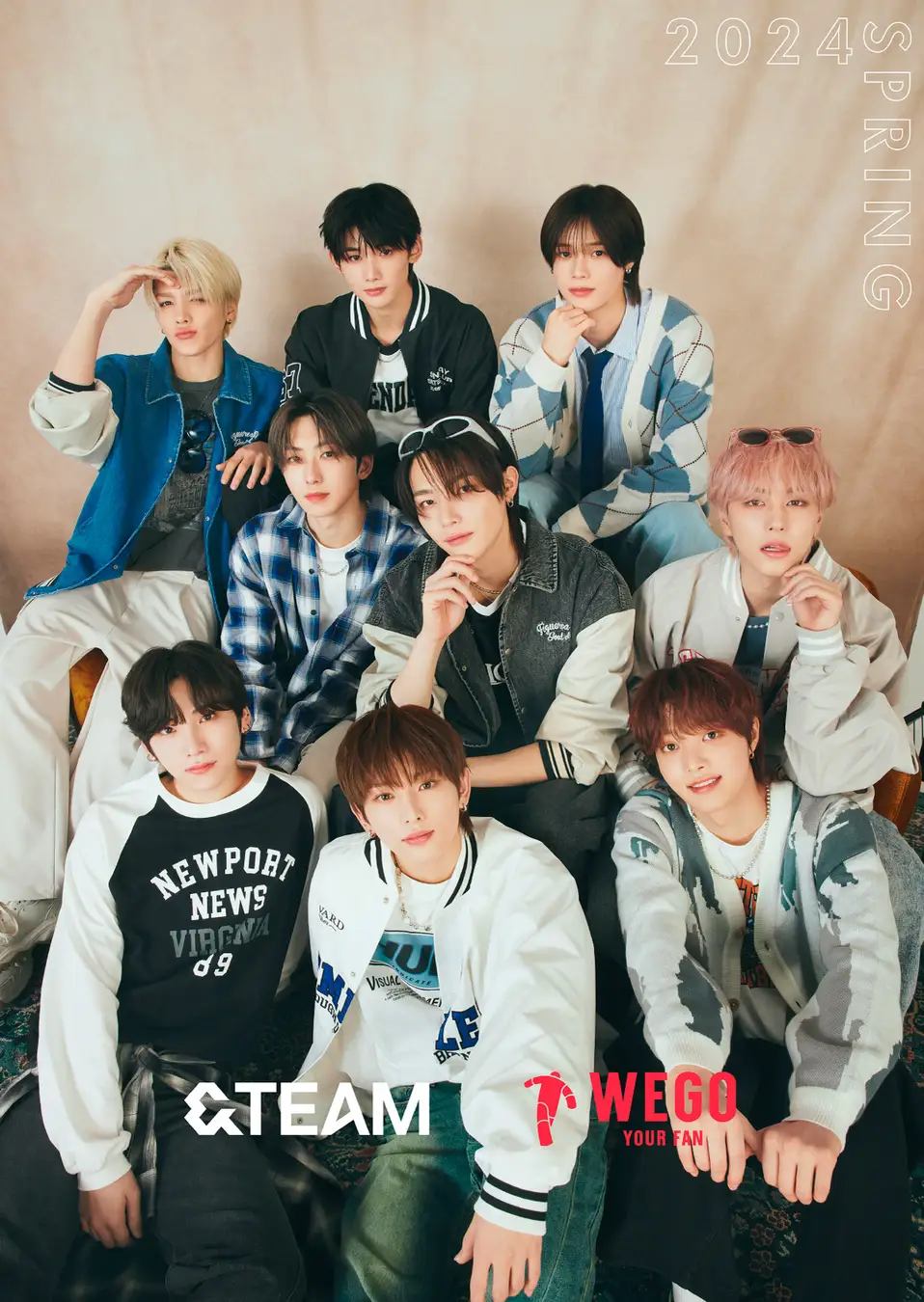 WEGO 2024 SPRING & SUMMERのビジュアルモデルに9人組グローバルグループ「&TEAM」が就任！ | K-POP、韓国エンタメニュース、取材レポートならコレポ！