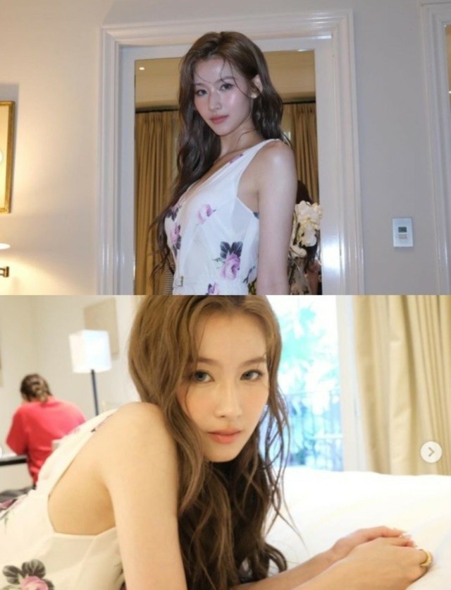 「TWICE」サナ、魅惑的な眼差し…このビジュアルは有罪 | K-POP、韓国エンタメニュース、取材レポートならコレポ！